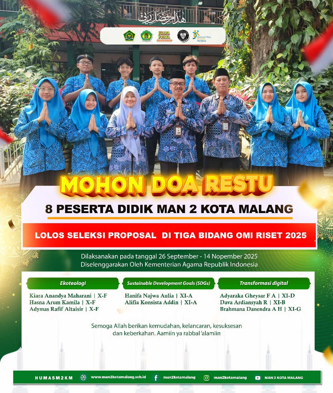 Prestasi Gemilang! MAN 2 Kota Malang Tembus Final Olimpiade Madrasah Indonesia (OMI) Bidang ...