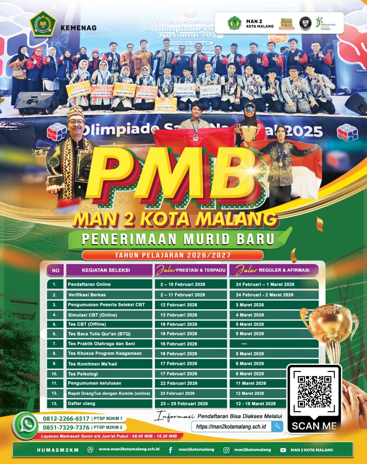 SNMB (Seleksi Nasional Murid Baru) MAN Program Unggulan Nasional (MAN ...